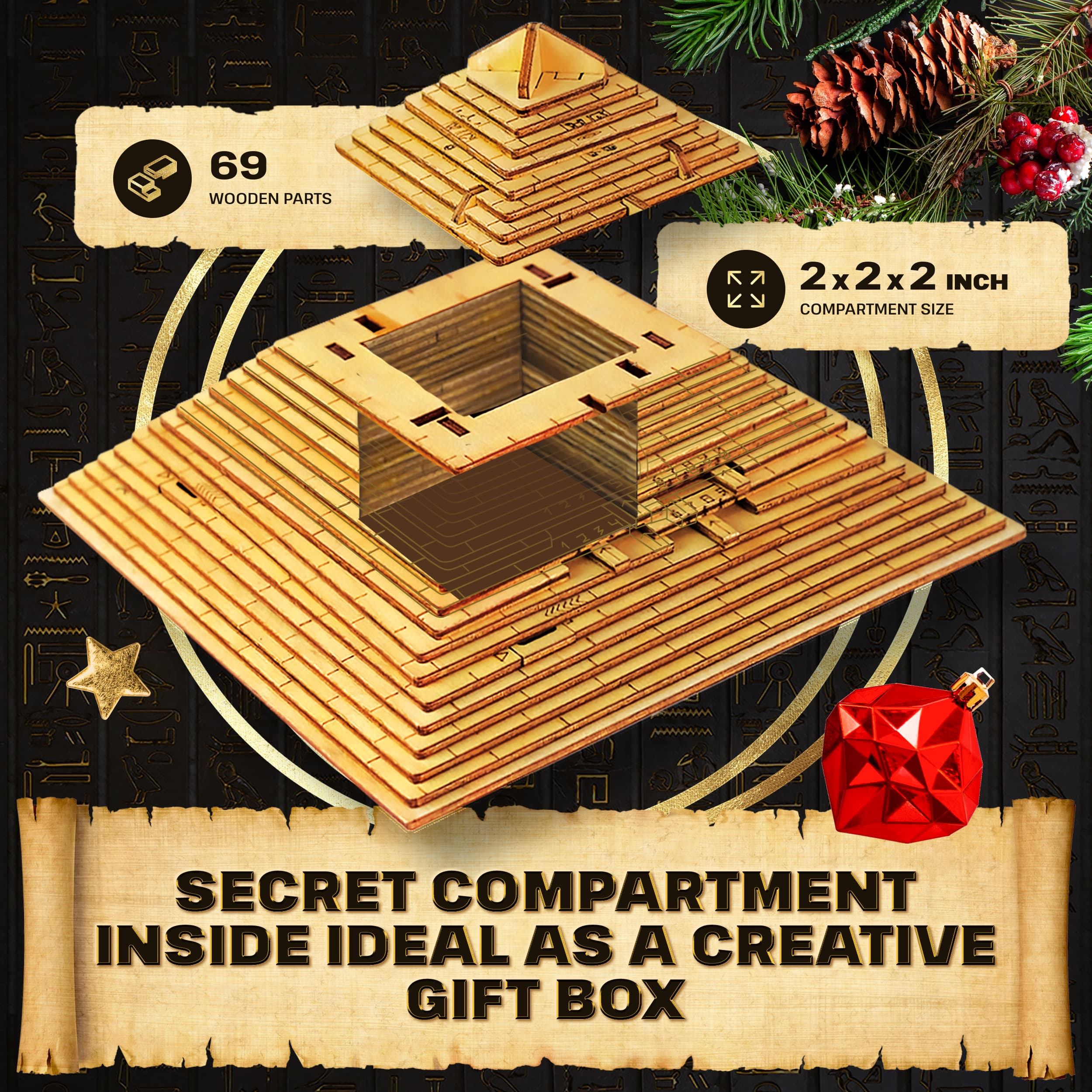 Buy Quest Pyramid - £40,00. Best Wooden and Escape puzzles from ESC WELT